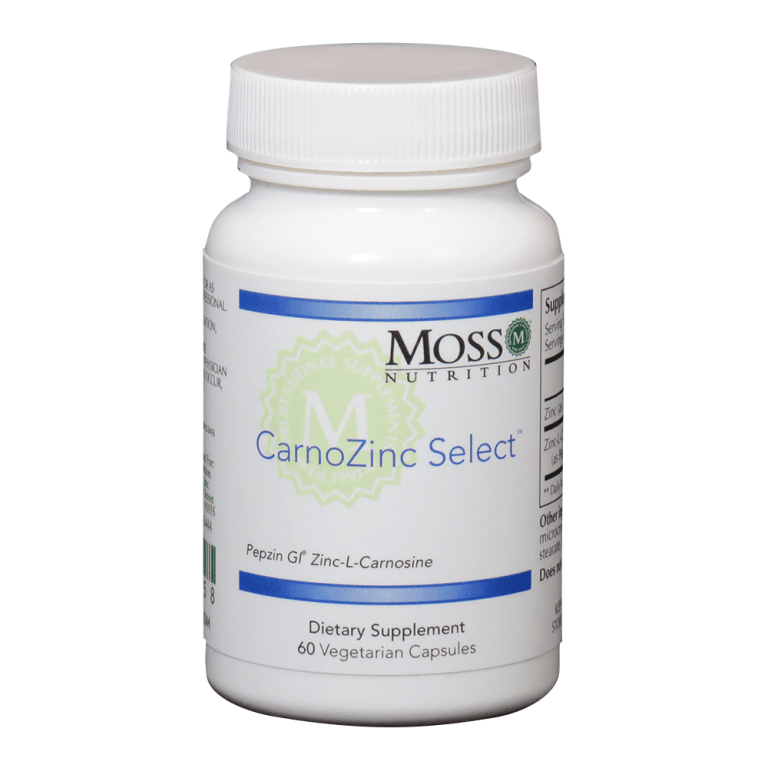CarnoZinc Select (Zinc Carnosine) Moss Nutrition - 60 Capsules ...